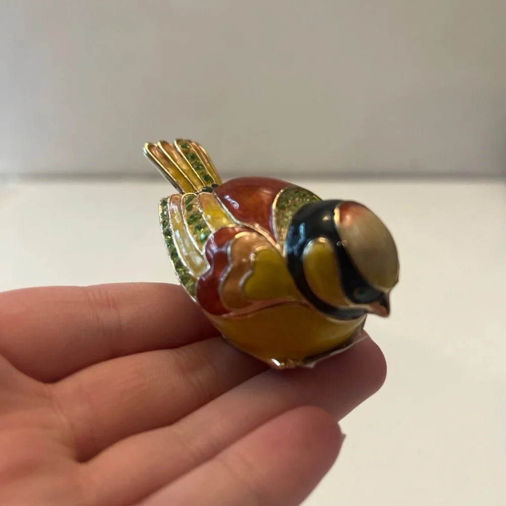 Other | Bejeweled Small Sparrow Bird Trinket Box | Poshmark